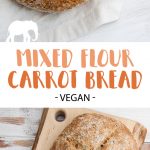 Mixed Flour Carrot Bread Recipe | Elephantastic Vegan