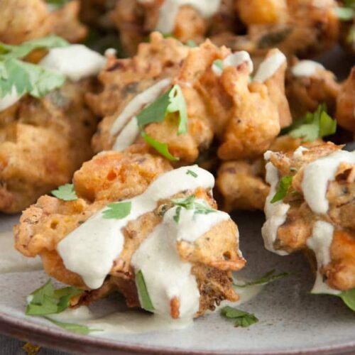 Veggie Pakora with Sweet Potato and Broccoli Recipe | Elephantastic Vegan