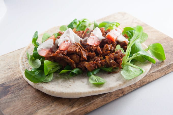 Pulled Jackfruit Wrap Recipe | Elephantastic Vegan