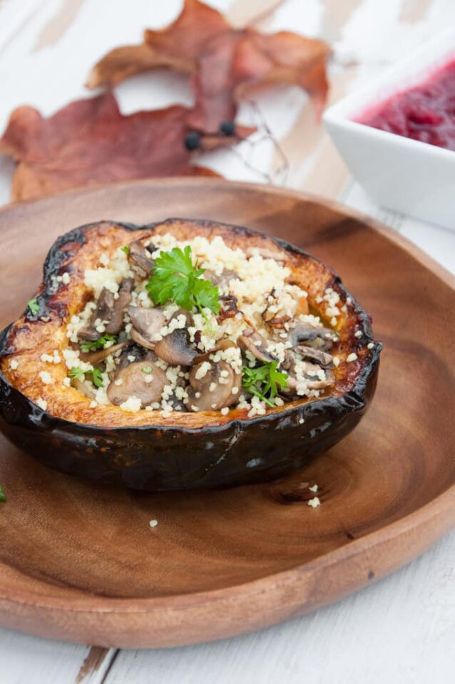 Couscous Stuffed Acorn Squash | Elephantastic Vegan