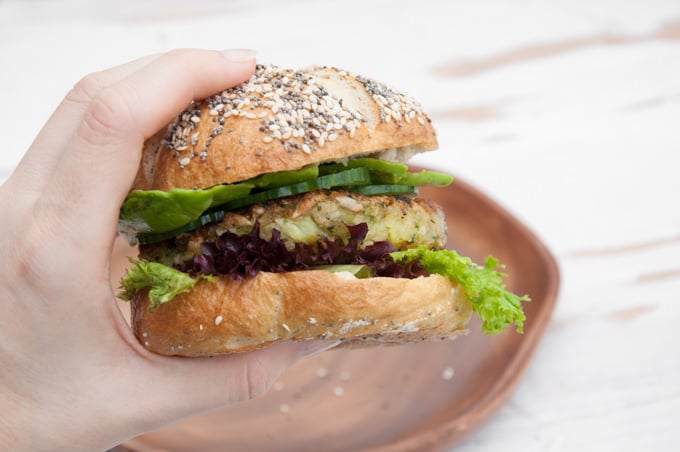 Green Veggie Burger Recipe | Elephantastic Vegan