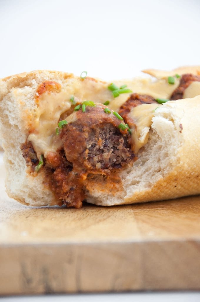 Cheesy Vegan Meatball Subs Recipe | Elephantastic Vegan