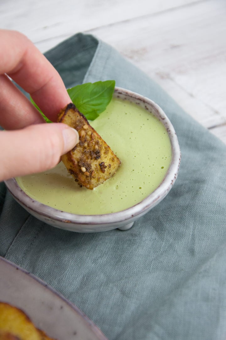 Creamy Basil Dip Recipe (Vegan & Gluten-Free) - Elephantastic Vegan