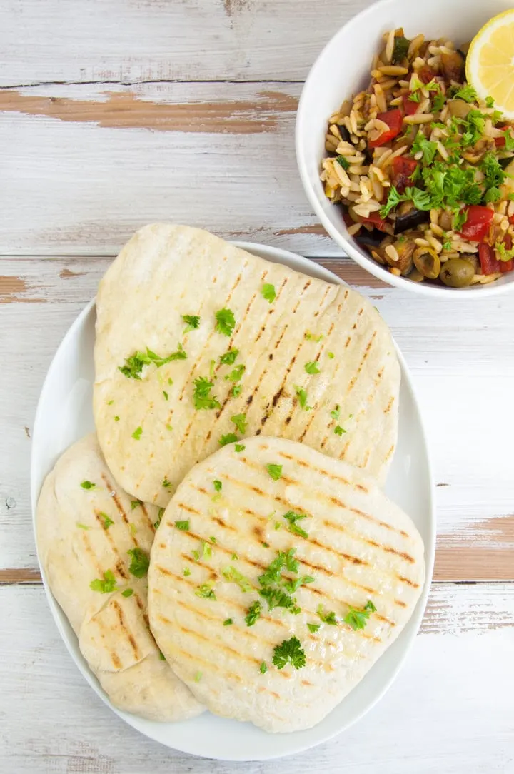 Grilled Flatbread Recipe - Elephantastic Vegan
