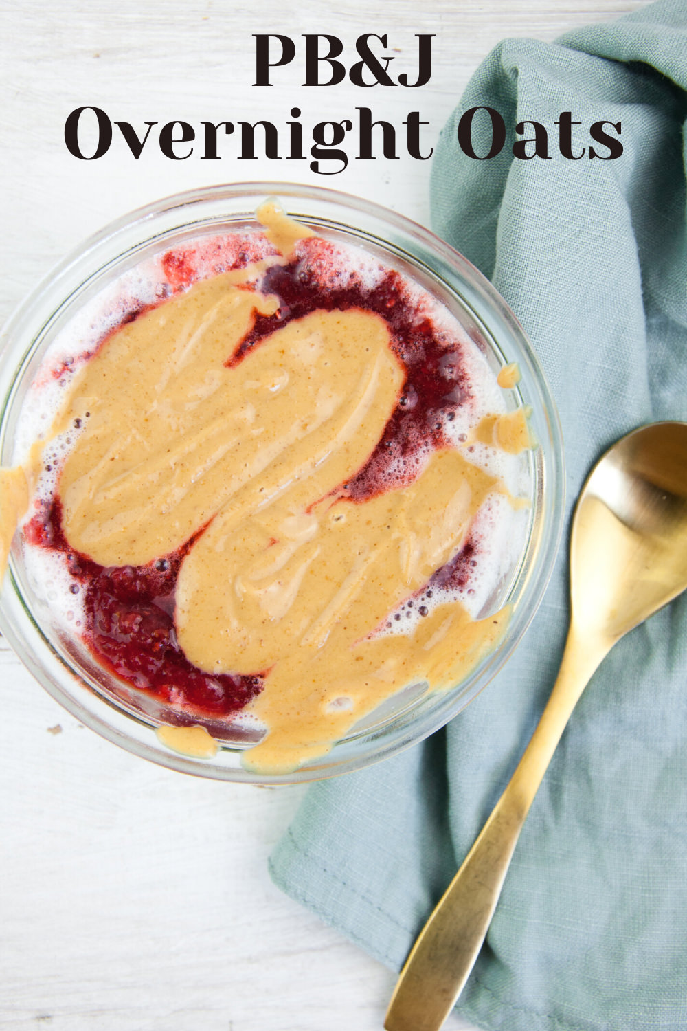 PB&J Overnight Oats Recipe - Elephantastic Vegan