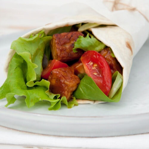 BBQ Tempeh Wrap - Elephantastic Vegan