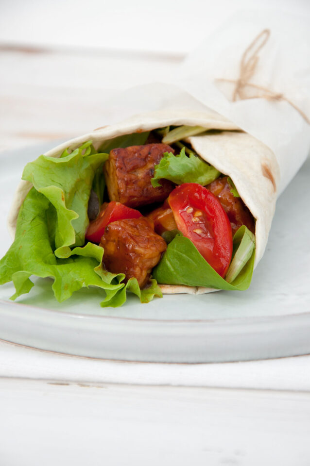BBQ Tempeh Wrap - Elephantastic Vegan
