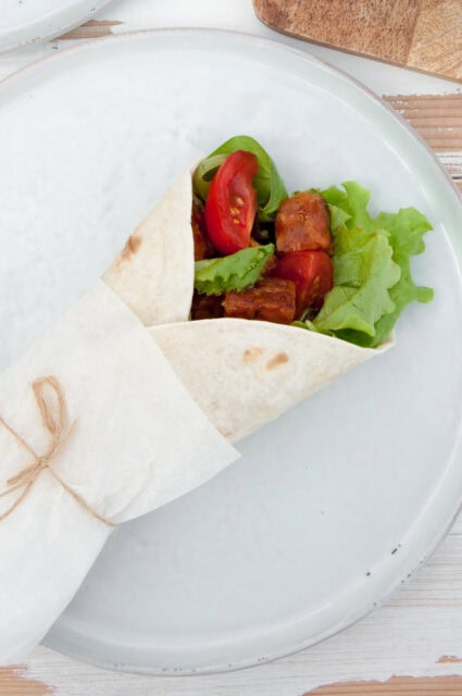 BBQ Tempeh Wrap - Elephantastic Vegan