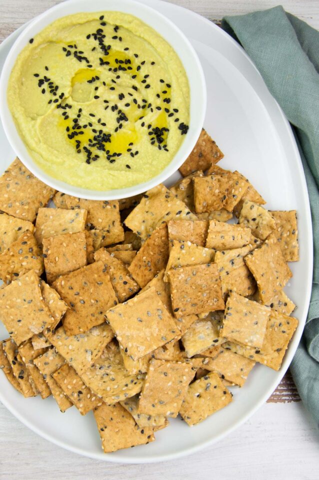 Crispy Sesame Crackers - Elephantastic Vegan