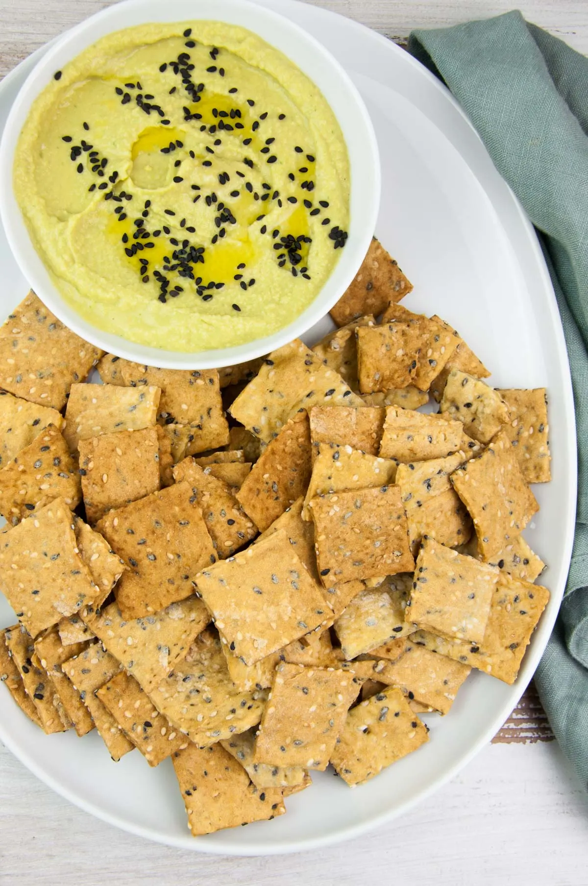 Crispy Sesame Crackers - Elephantastic Vegan