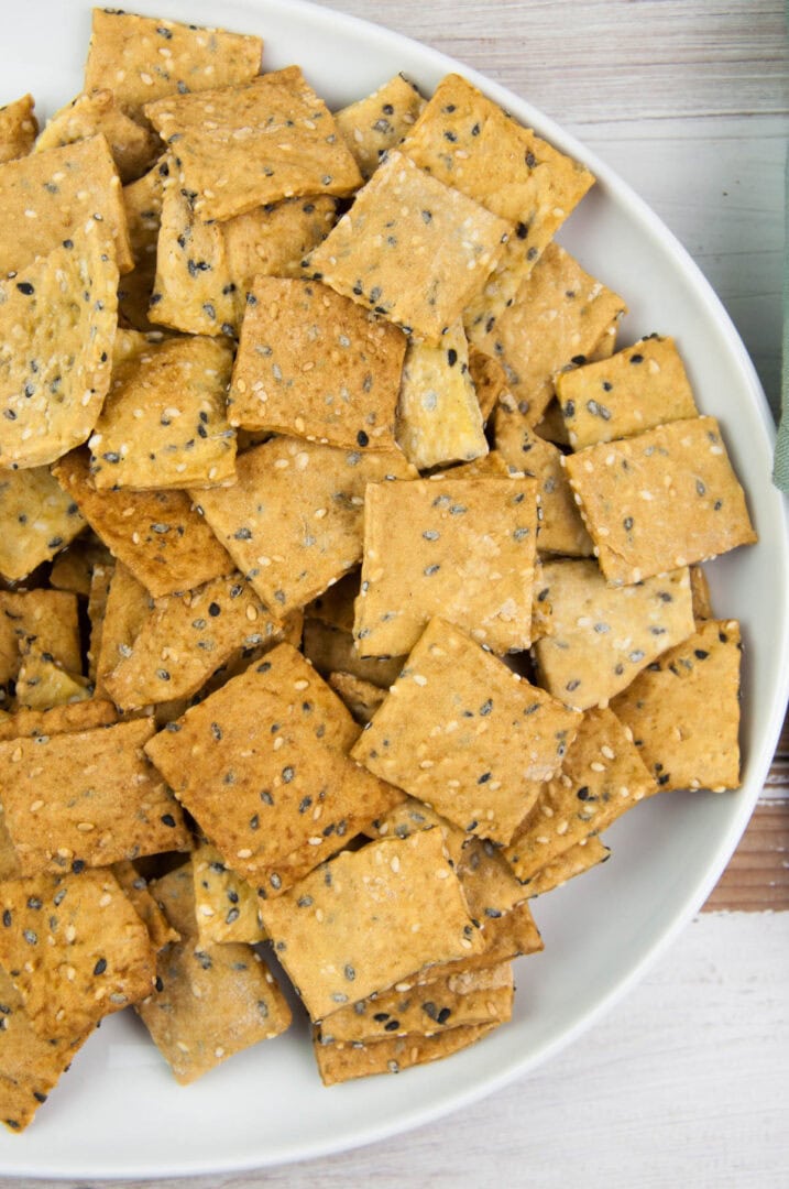 Crispy Sesame Crackers - Elephantastic Vegan