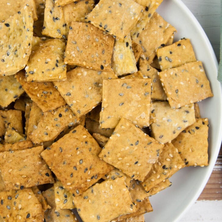 Crispy Sesame Crackers - Elephantastic Vegan