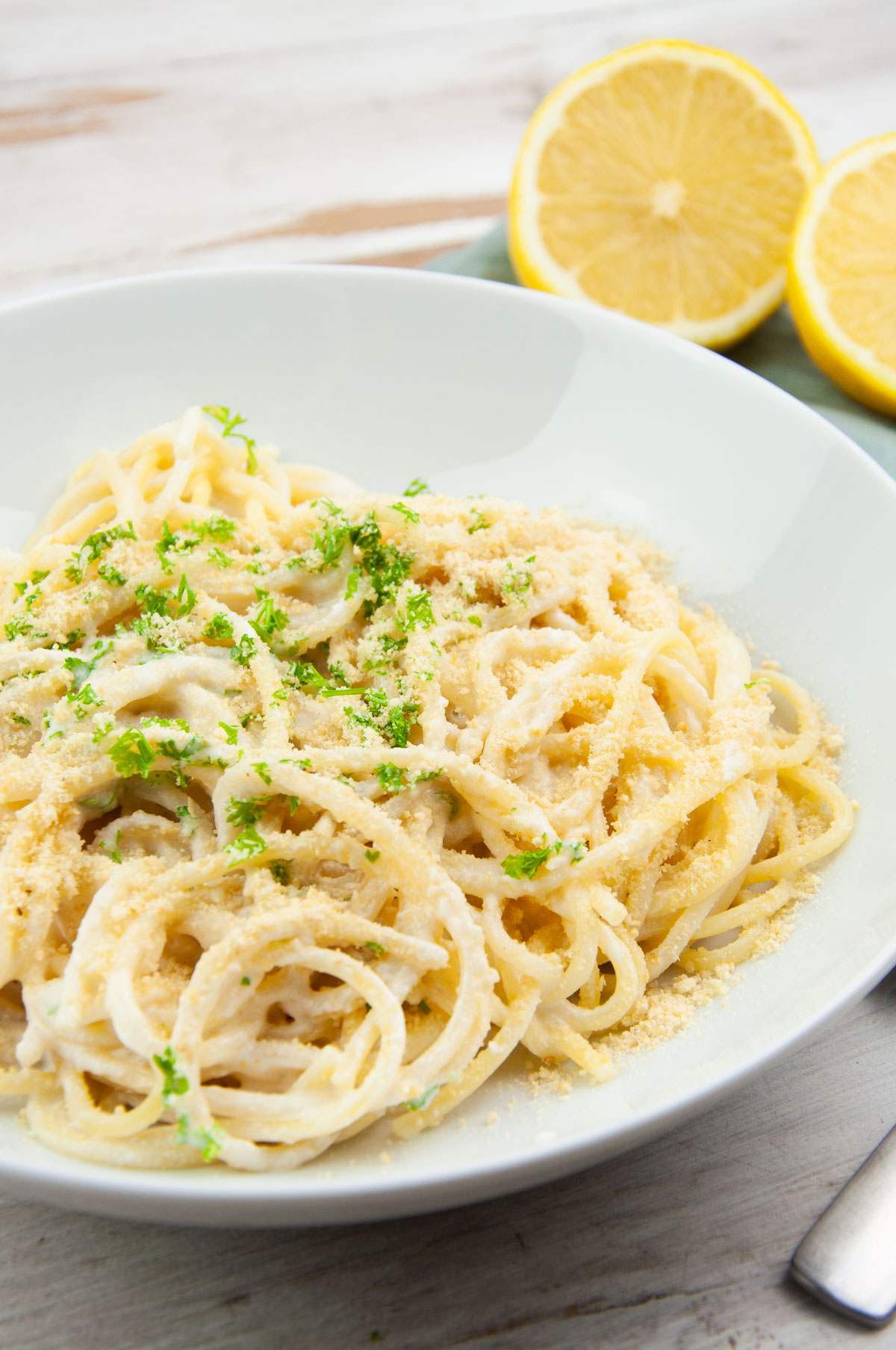 Creamy Vegan Lemon Pasta Recipe - Elephantastic Vegan